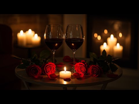 Rahat Şarap Parıltısı 🔥 Aşk Gecesi için Romantik Müzik, Yatak Odası için Samimi Şömine Ritimleri