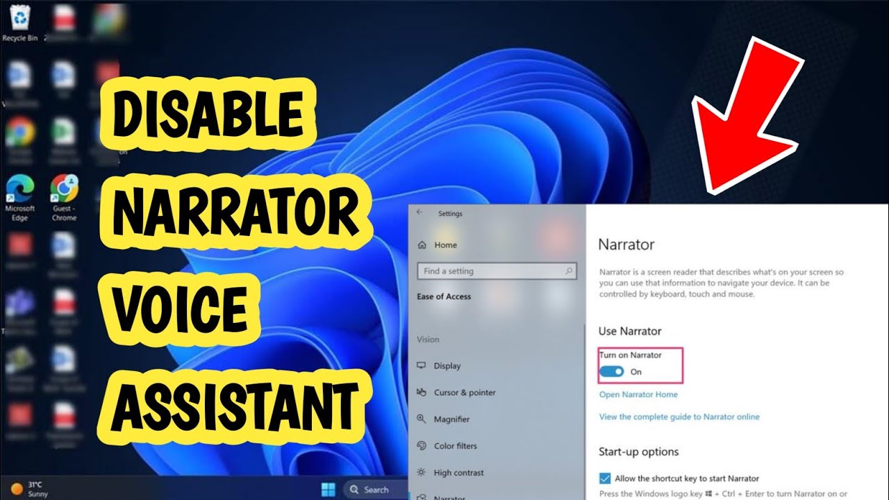 How to Disable Narrator Voice Assistant on Windows 10 & Windows 11 ...