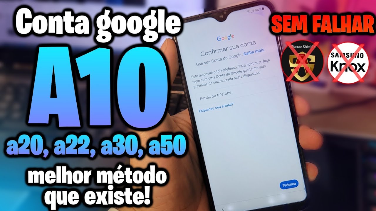 NOVO DESBLOQUEIO CONTA GOOGLE SAMSUNG A10 | A20, A30, A50 | REMOVER ...