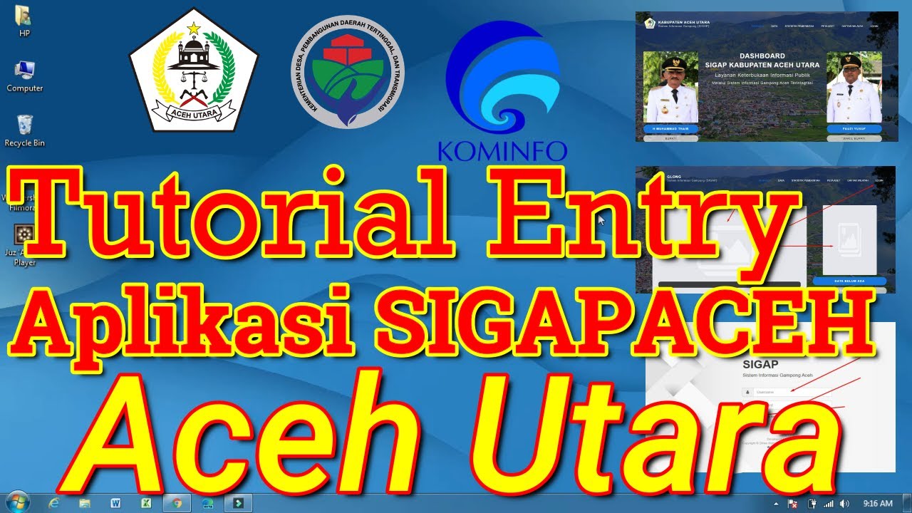 Tutorial Entry Aplikasi Sigapaceh Aceh Utara - YouTube