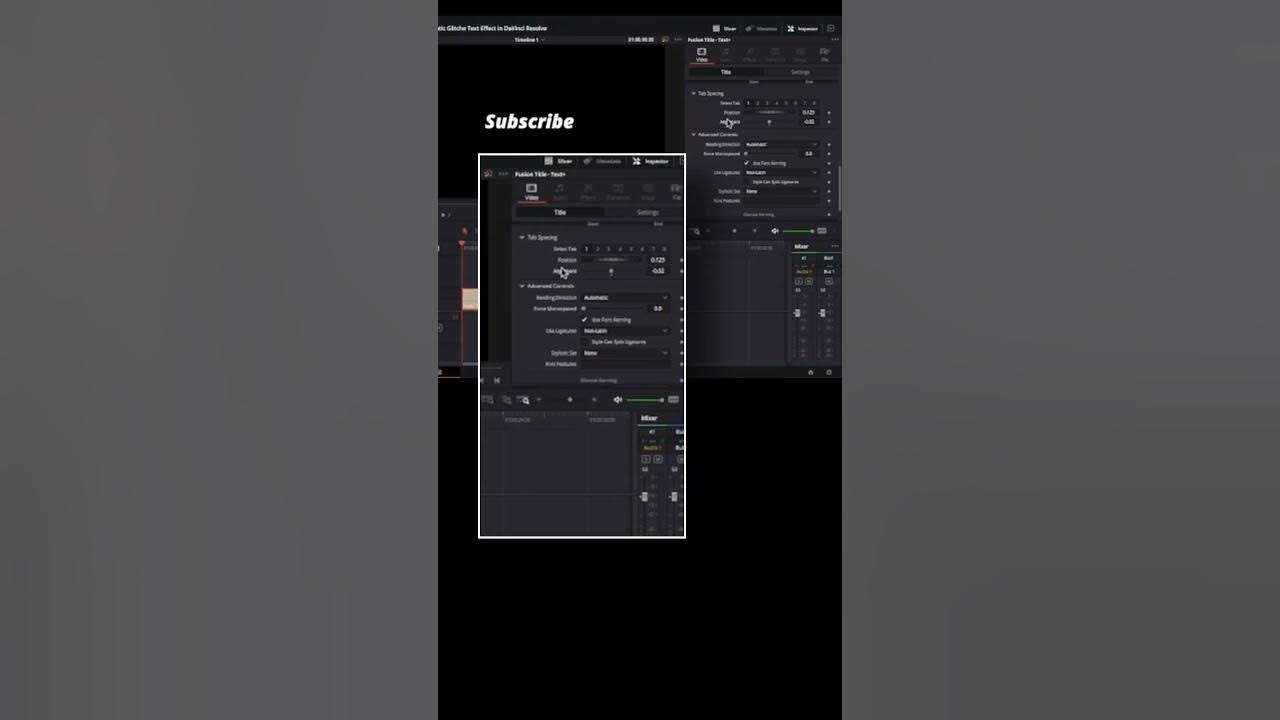 Cinematic Glitch Text Effect in DaVinci Resolve #videoediting #tutorial #davinciresolve - YouTube