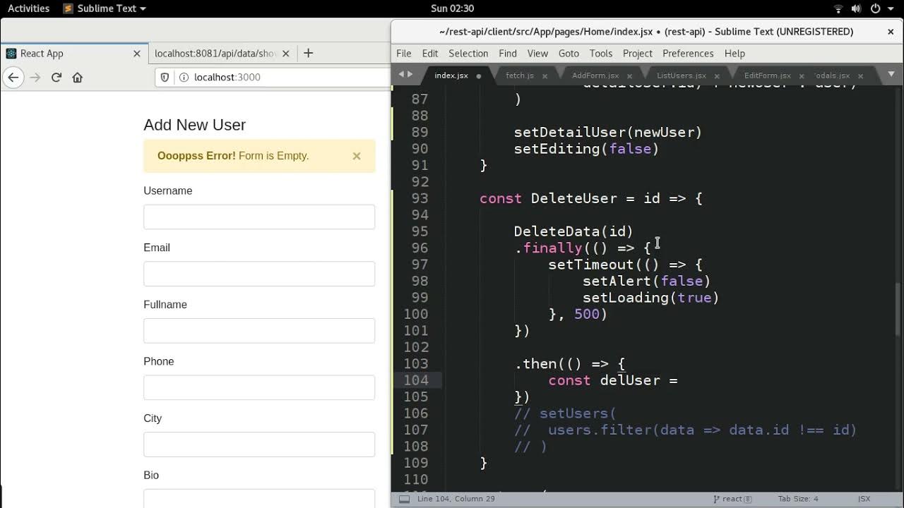 using fetch delete data - YouTube