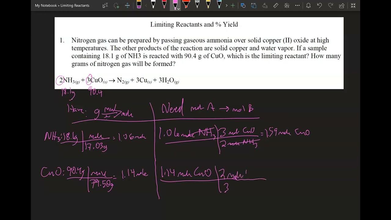 Limiting Reactants #1 - YouTube