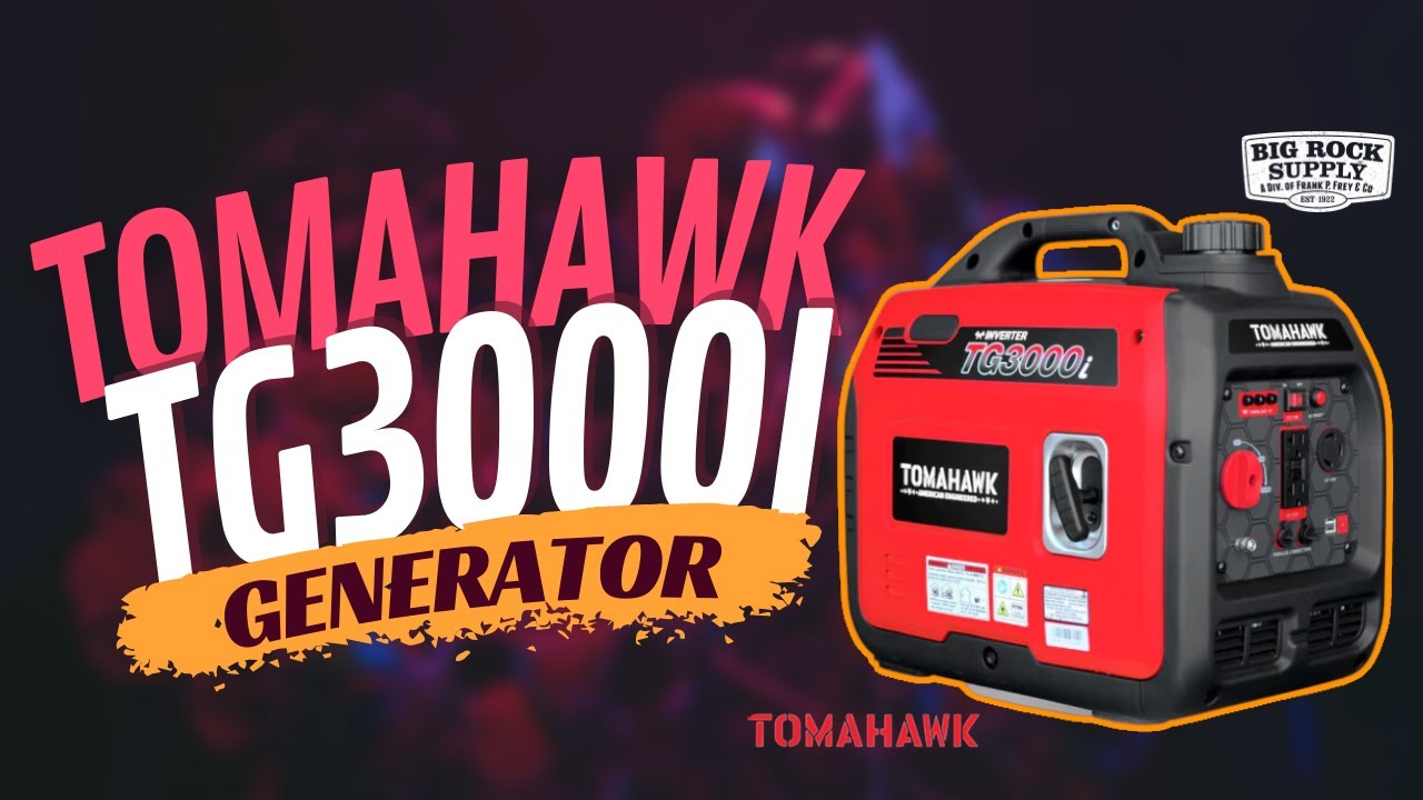 Tomahawk Power TG3000I Inverter Generator | How to start the TG3000i ...