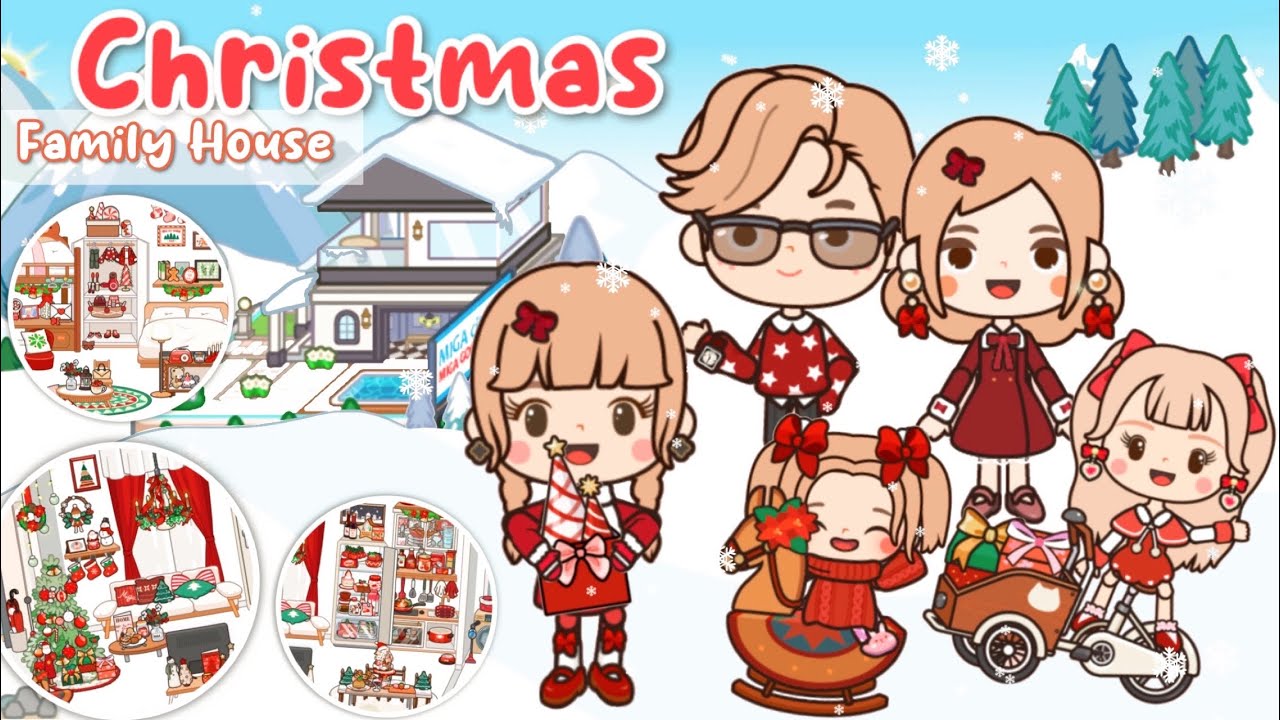 Miga World AESTHETIC BIG FAMILY CHRISTMAS HOUSE DECORATION🎄🏡CHRISTMAS ...