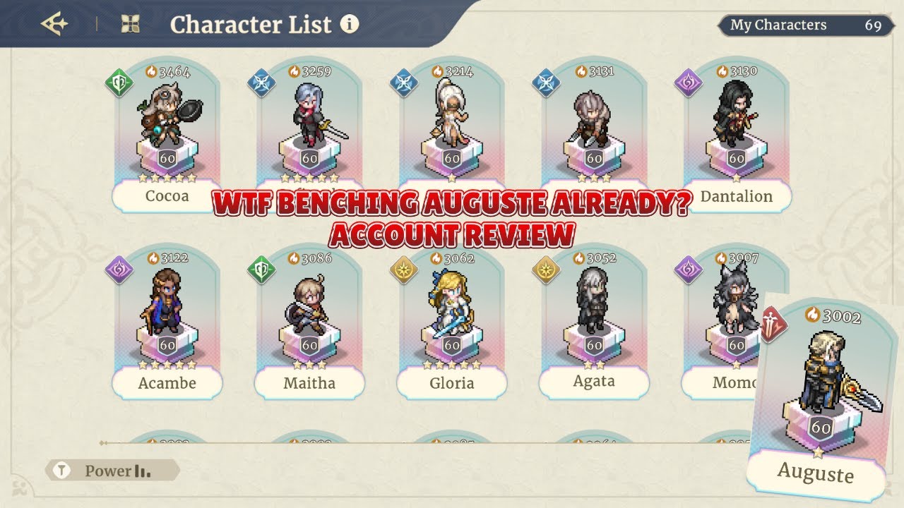 ACAMBE OVER AUGUSTE - ACCOUNT REVIEW [Sword of Convallaria] - YouTube