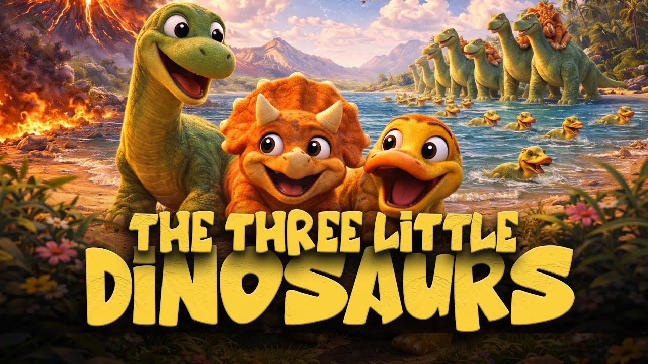 The Three Little Dinosaurs - A Calm Dinosaur Bedtime Story for Kids ...