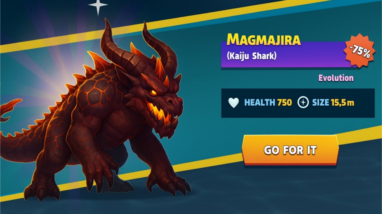 GOT MONSTER MAGMAJIRA 75% OFF - Hungry Shark Evolution - YouTube