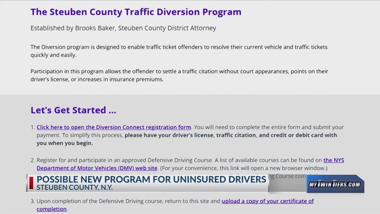 Possible extension of Steuben County Traffic Diversion Program focuses ...