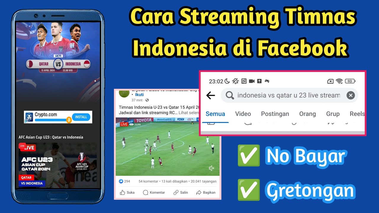 Cara Nonton Timnas Indonesia di Facebook|| live streaming timnas ...