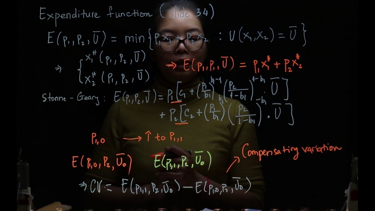 2. Expenditure function - Shephard's Lemma (Choice & Demand week 3 ...