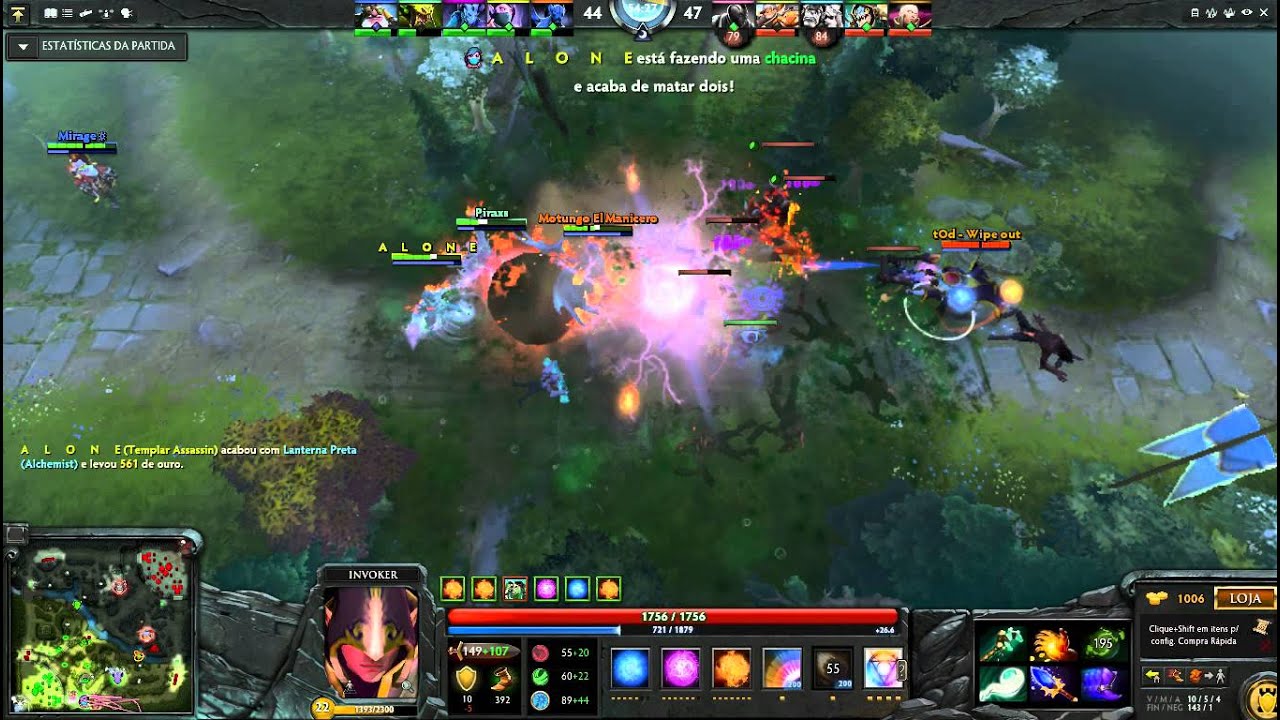 Invoker Triple Kill Combo com Refresh Tornado+EMP+Meteoro+Blast+Meteoro ...