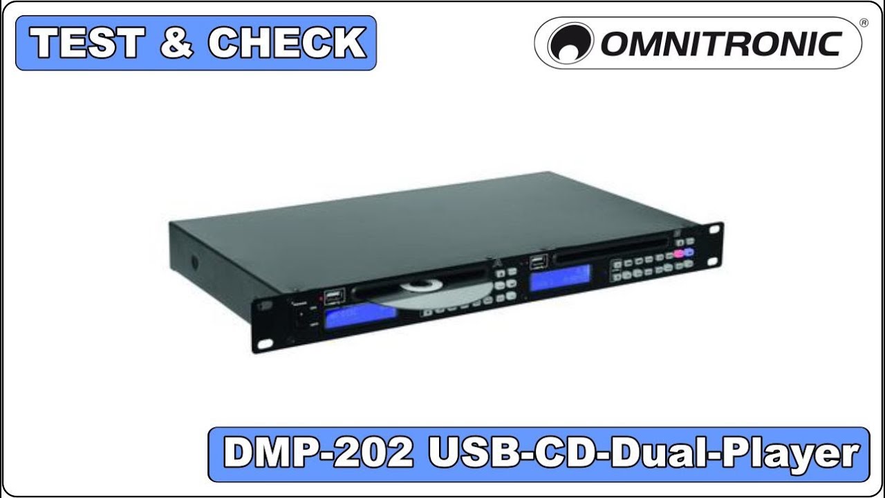 Test & Check - Omnitronic - DMP-202 USB-CD-Dual-Player - YouTube