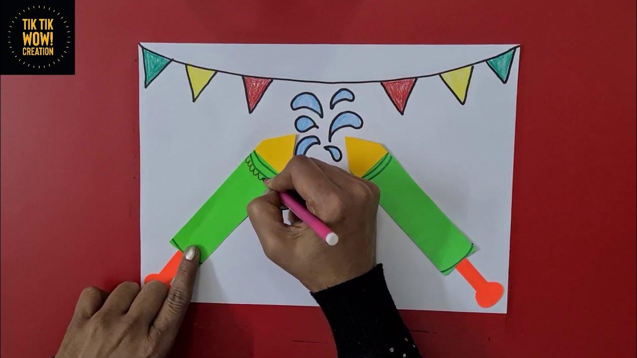 Holi craft ideas/Holi decoration bulletin board /Holi decoration ideas ...