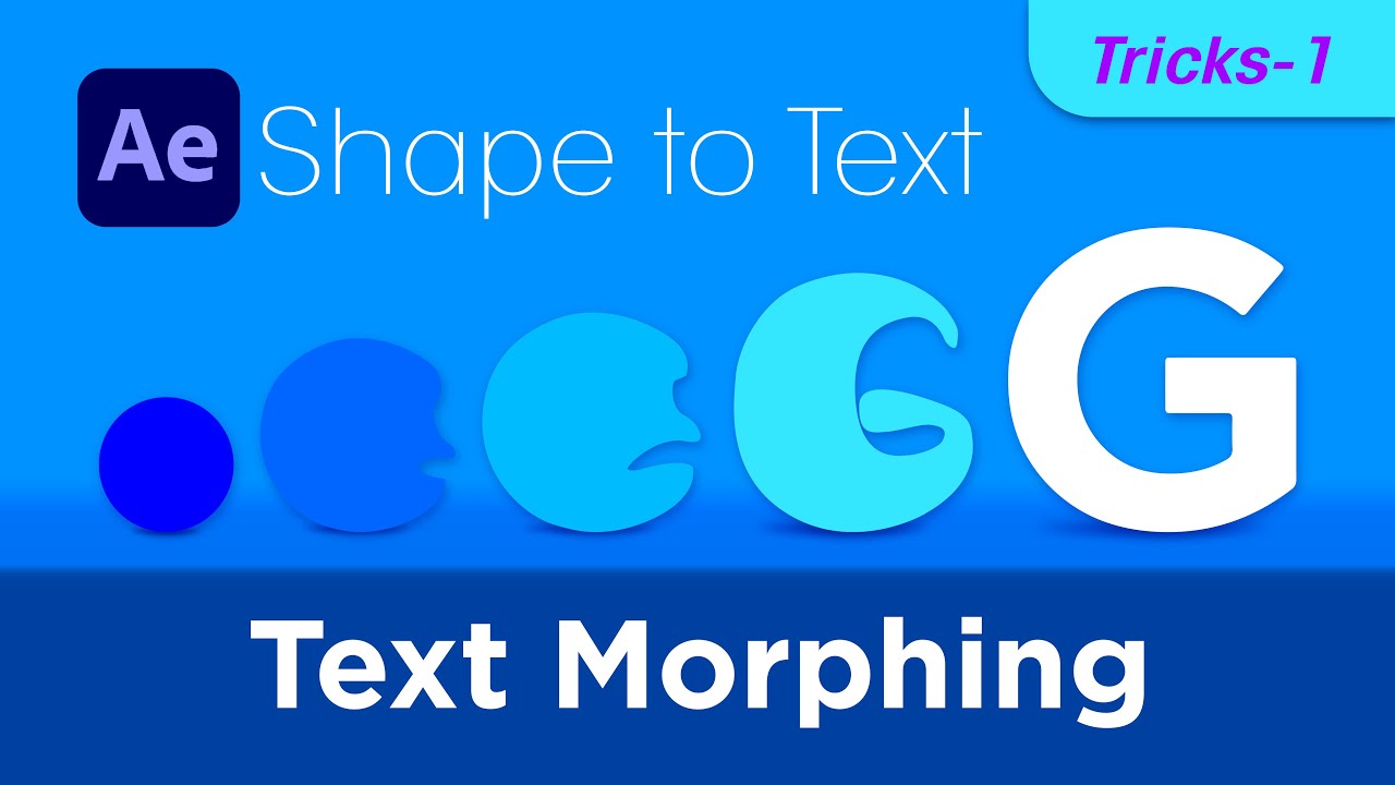 Morphing text animation in adobe after effects cc 20221️⃣Shape to Text ...