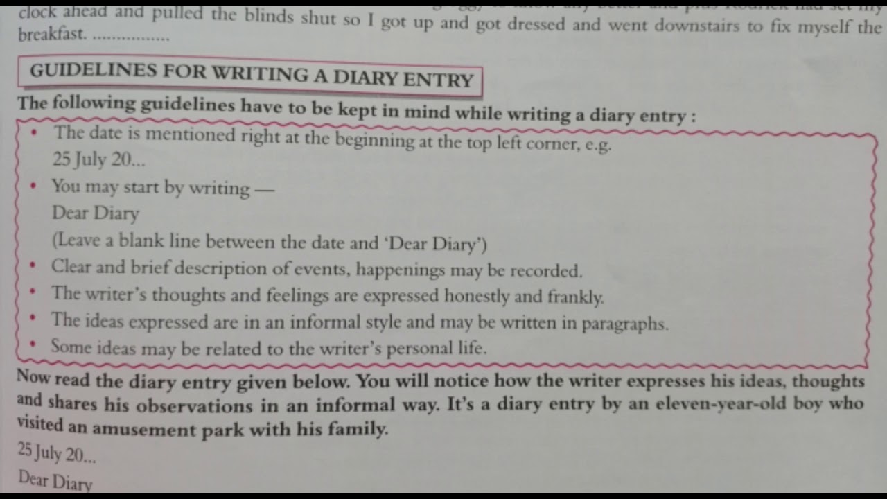 Diary Writing English Grammar YouTube diary-writing-english-grammar-youtube