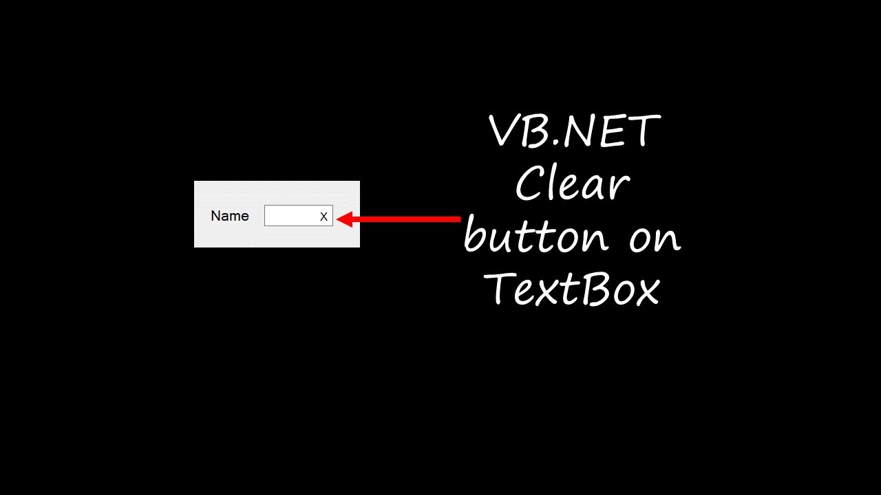 Vbnet Clear Button On Textbox Youtube