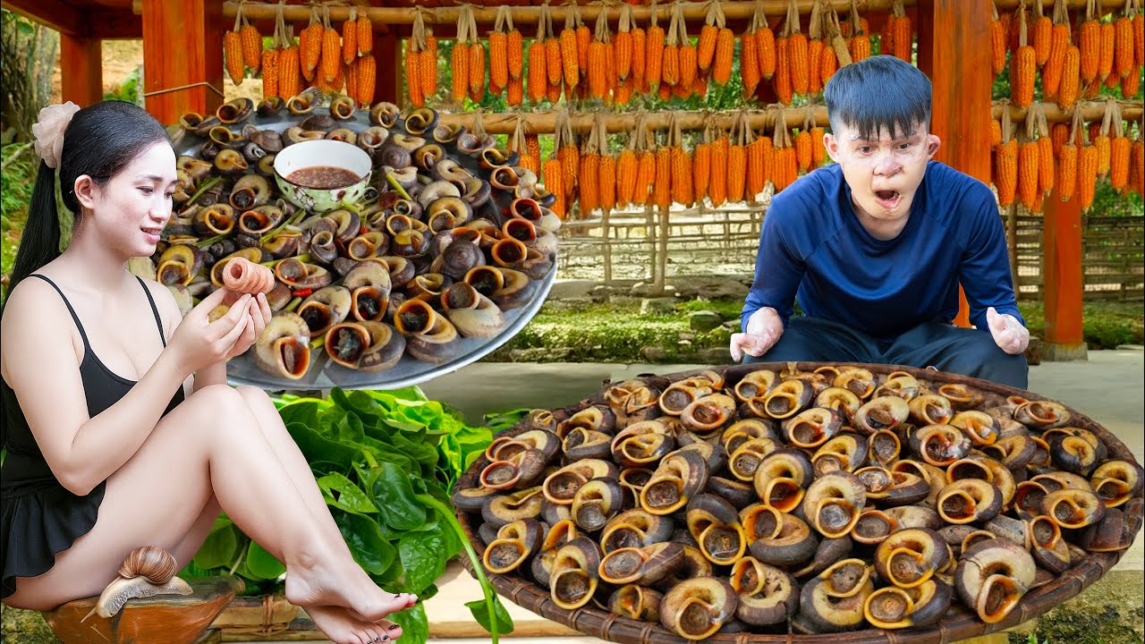 Amazing! Eating giant snails - Traditional Vietnamese dish... Do you ...