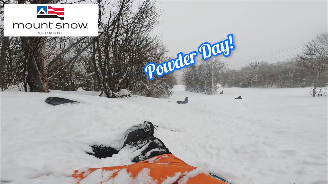 Mount Snow POW Day! Late January Powder. - YouTube