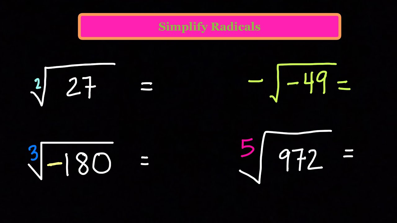 Review Simplifying Radicals YouTube Review Simplifying Radicals YouTube