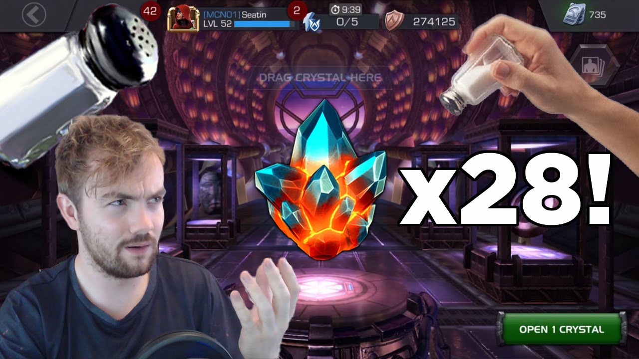 SALT OVERLOAD! - Opening 28 Premium Hero Crystals [Marvel Contest of ...