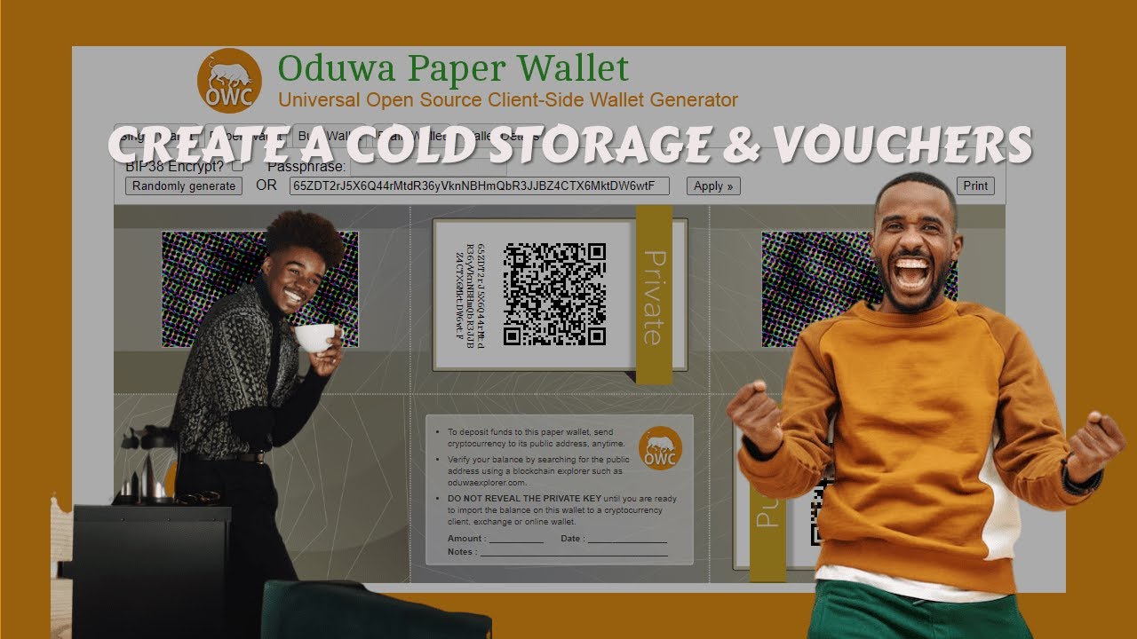 How to Create Oduwacoin Paper Wallet Cold Storage & Protect your Crypto funds - YouTube