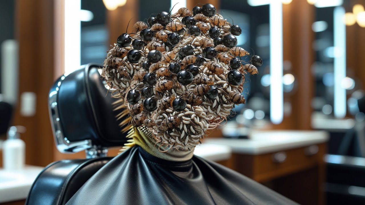 ASMR Animation ASMR Haircut for a Lizard’s Colorful Hair Satisfying ...