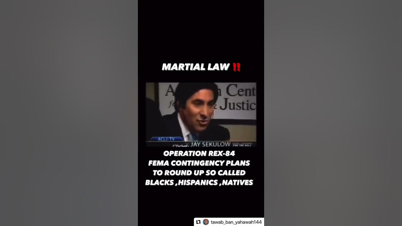 Martial Law Operation Rex-84 FEMA - YouTube