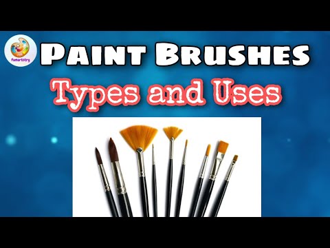 Types of Paint brushes and their uses/brushstrokes || Paint Brushes for ...