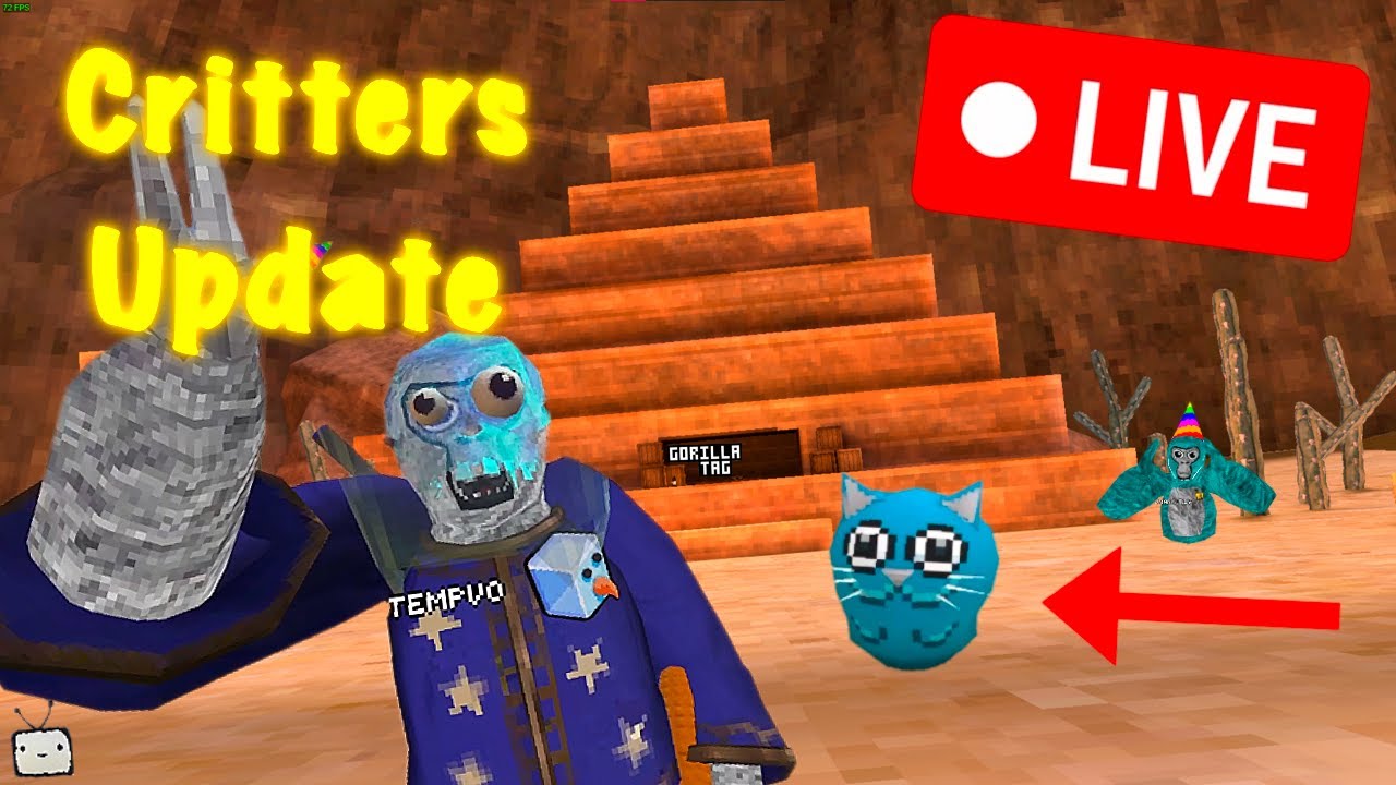 🔴 GORILLA TAG Critters Update || FAN LOBBIES 🔴 (ROAD TO 10k) - YouTube