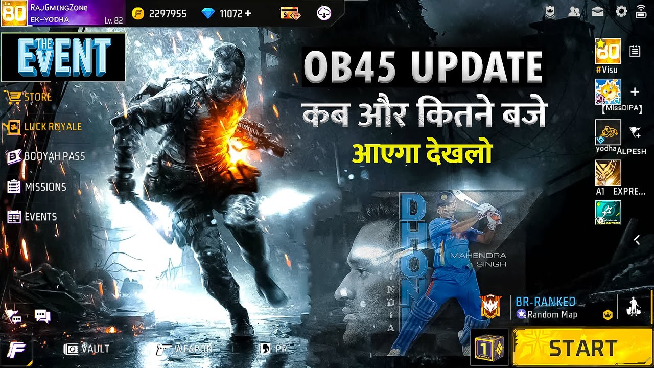 OB45 Update Kab Aayega | Ob45 Update Kitne Baje Aayega | Ob45 Update ...