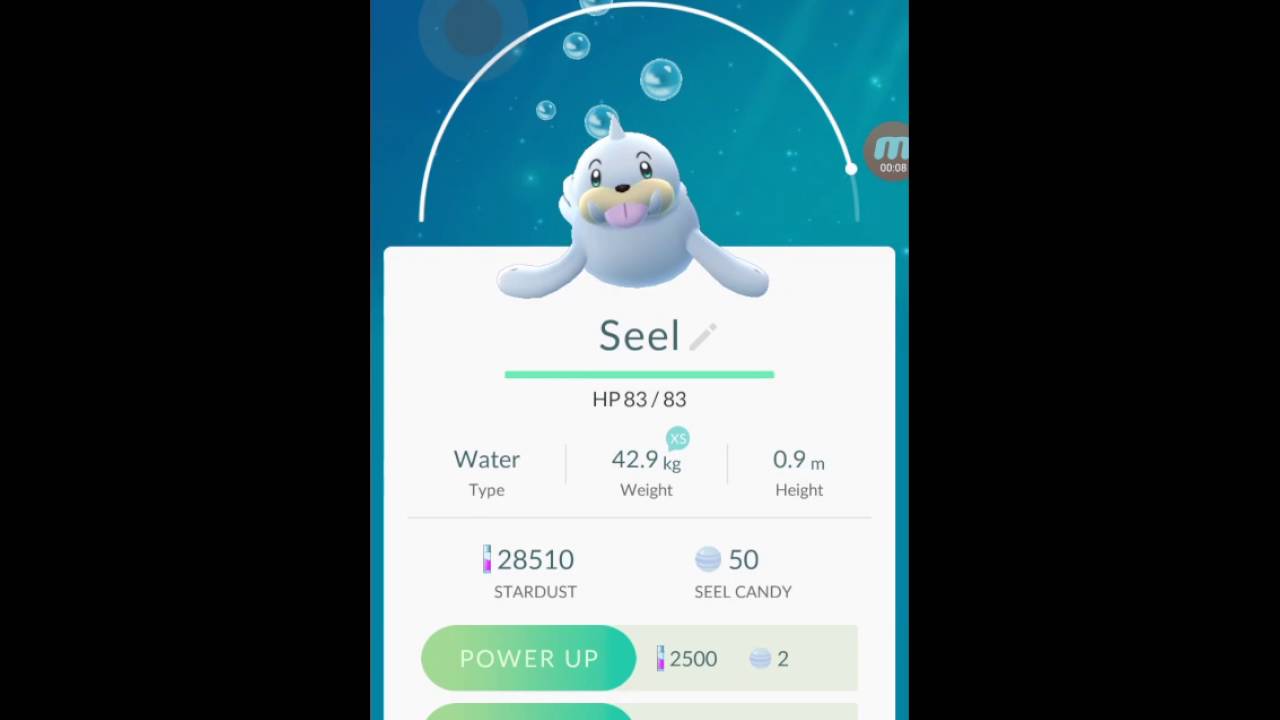 [포켓몬고][Pokemongo] 포켓몬 희귀캐 쥬쥬 진화 몸매쩐다 ! Pokemon Seel evolution ! - YouTube