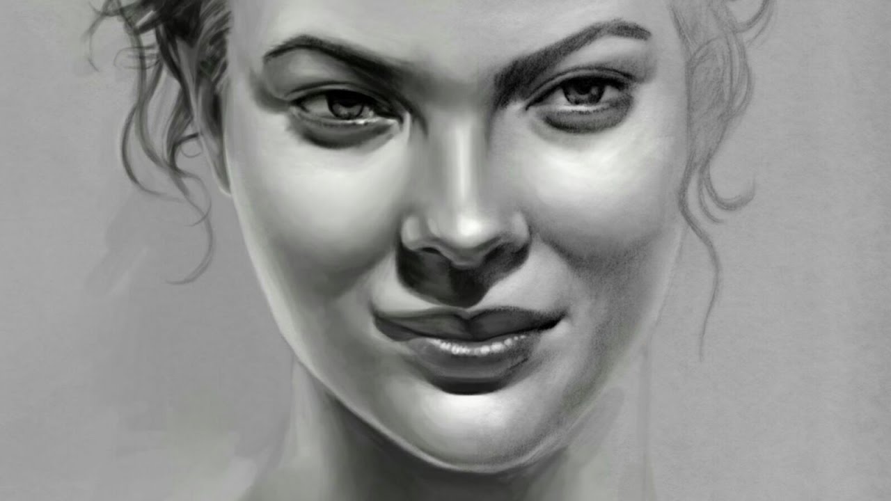 Realistic Face Drawing Tutorial YouTube