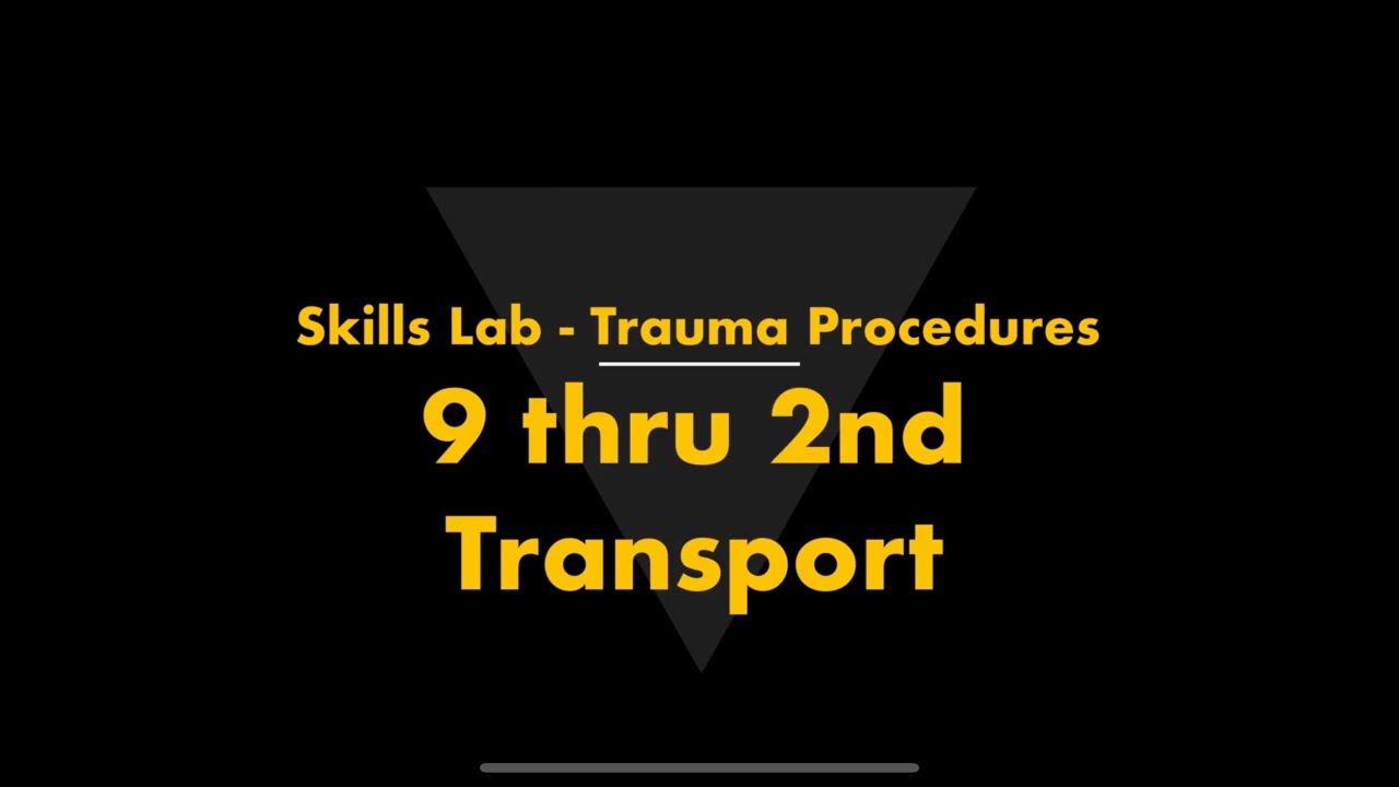 CHC EMT Skills Lab - Trauma Procedures 9 thru 2nd Transport Decision ...