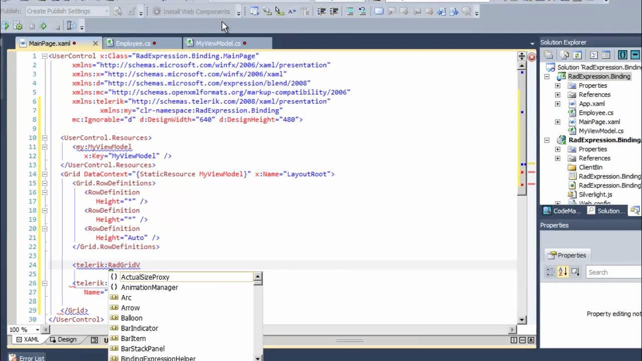 ExpressionEditor - Part 2: RadExpressionEditor and RadGridView (Silverlight & WPF) - YouTube