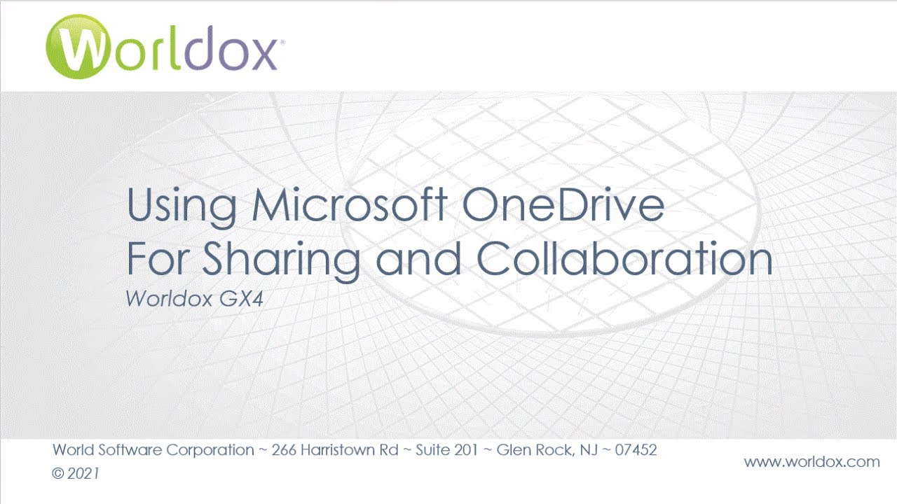 Using Microsoft OneDrive for Sharing and Collaboration with Worldox ...