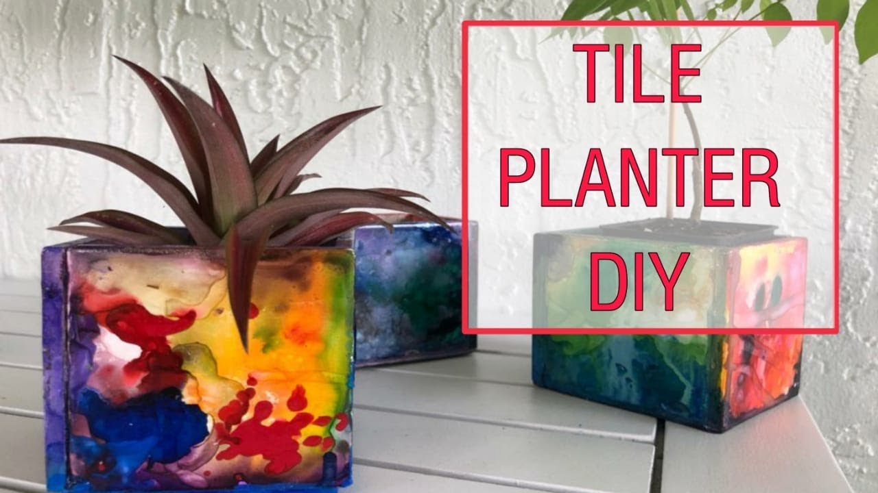 TILE PLANTER DIY: DIY Home Decor - YouTube