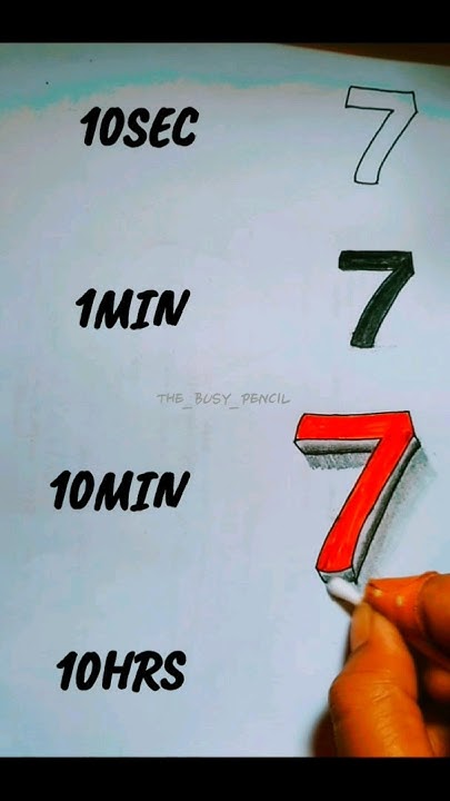 💥🤯 How To Draw Number 7 In 3d 😱 #shorts #drawing #art - YouTube