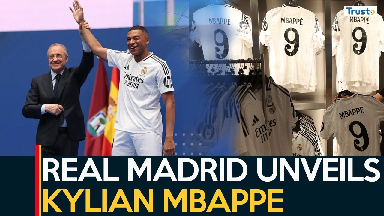 Real Madrid Unveils Kylian Mbappe, To Wear Jersey Number 9 | Sports ...