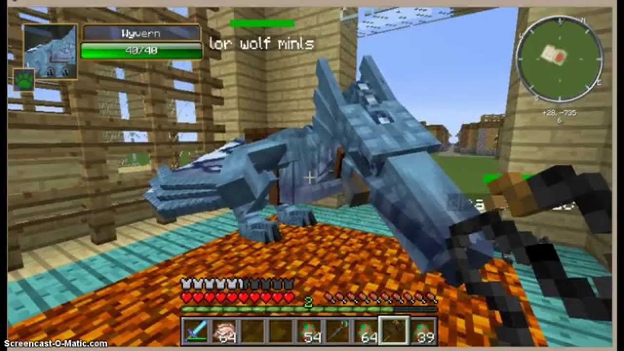 como montar al Wyvern en minecraft 1.7.2 - YouTube