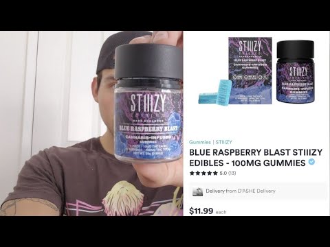 Stiiizy Blue Raspberry Blast Gummies: Review - YouTube