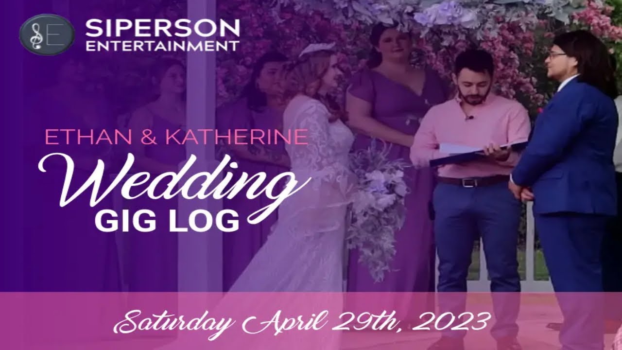 MY FIRST WEDDING GIG LOG! Ethan & Katherine 4/29/23 - YouTube