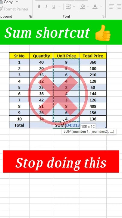 Excel Tricks Sum Shortcut Excelhacks Exceltricks Excel Exceltutorial Exceltips Youtube