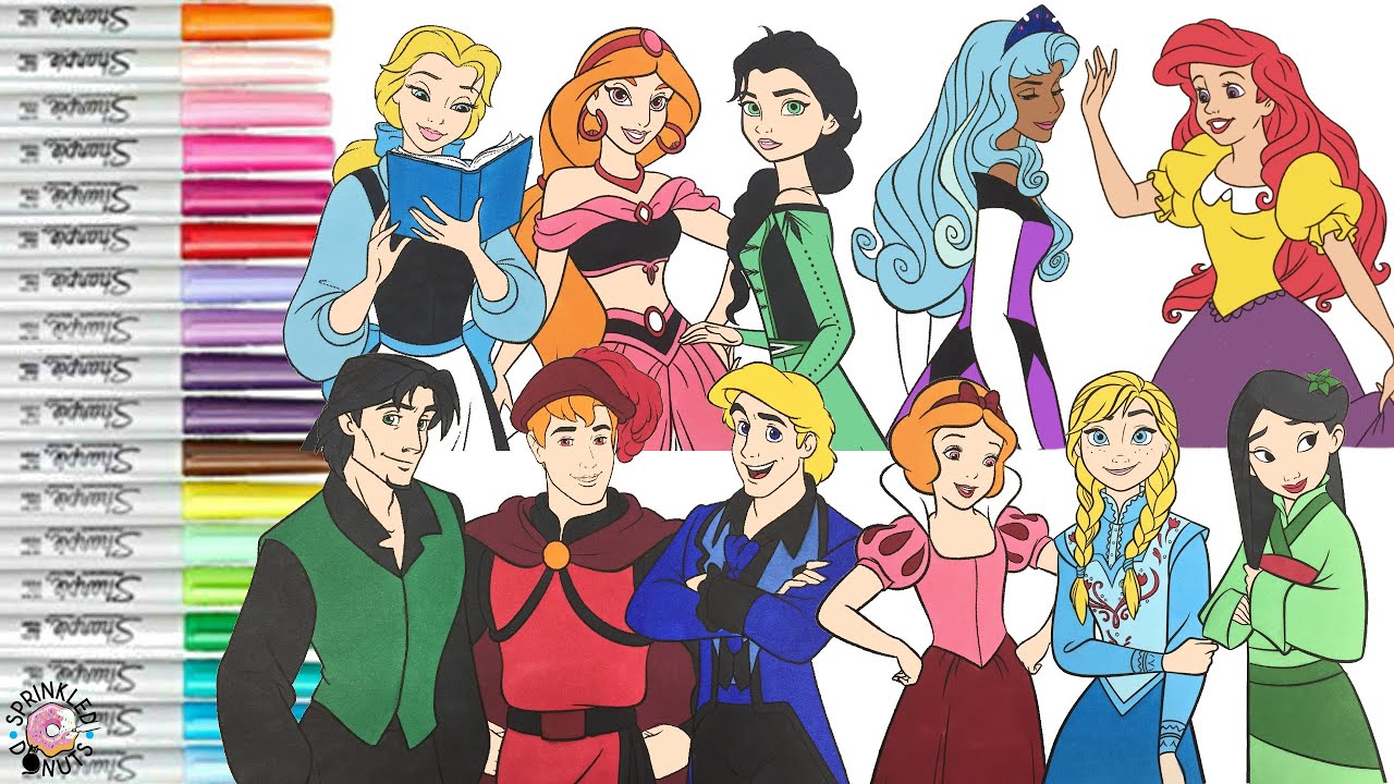 Disney Princess Makeover as Powerpuff Girls Coloring Book Compilation ...