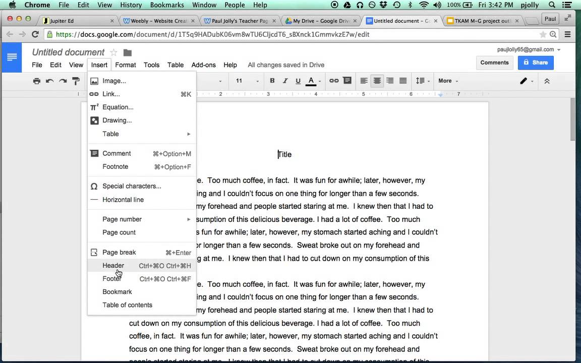 How To Insert Page Numbers On A Doc YouTube How To Insert Page Numbers On A Doc YouTube