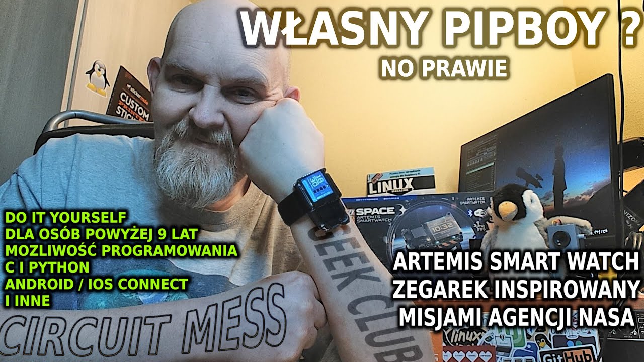 WŁASNY PiP Boy z Fallout? Artemis Smartwatch NASA inspired Geek Club i ...