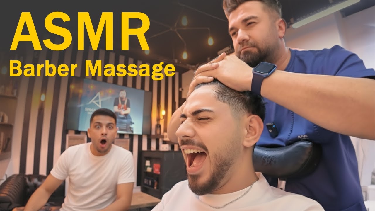 NO TALKING ASMR Head Massage by BARBER | ASMR Sleep Massage & ASMR Head ...
