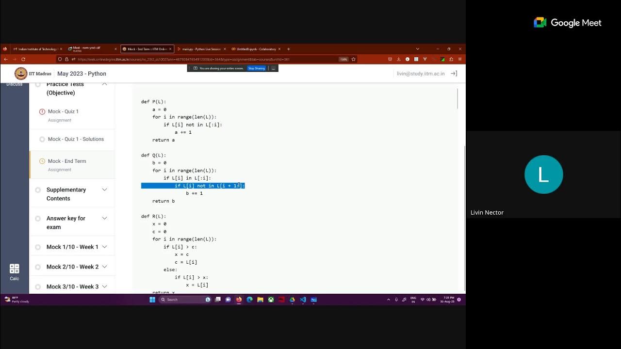 Python End Term Revision-2 - YouTube