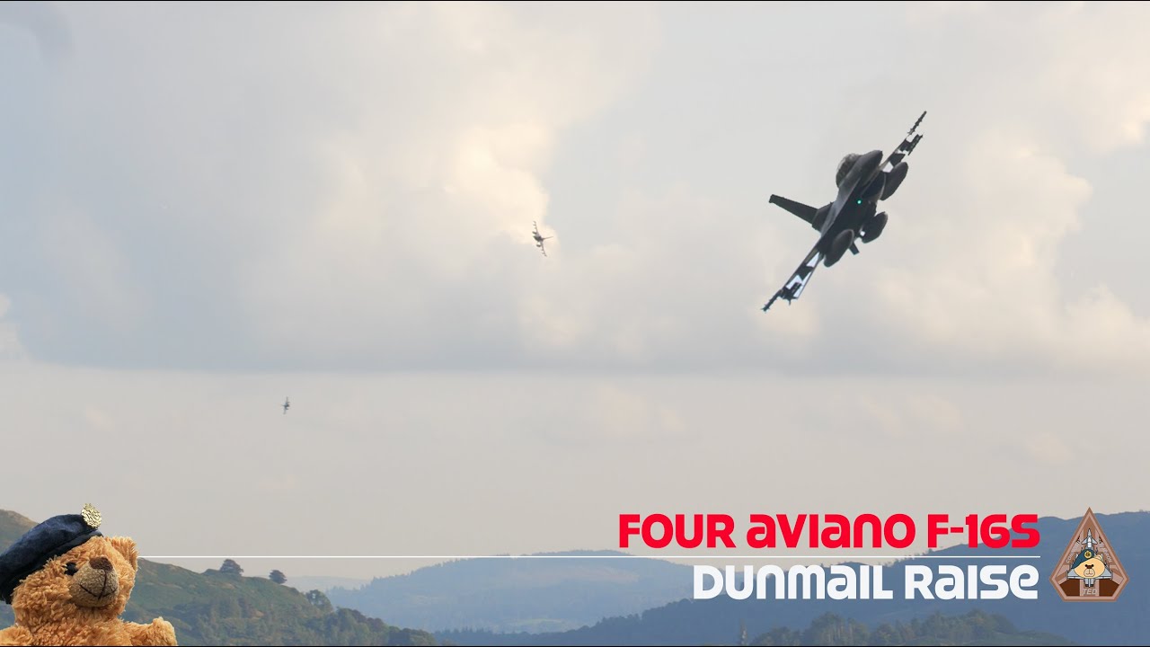 Amazing F-16 Fighting Falcons Flying Low Level Dunmail Raise, Lake ...