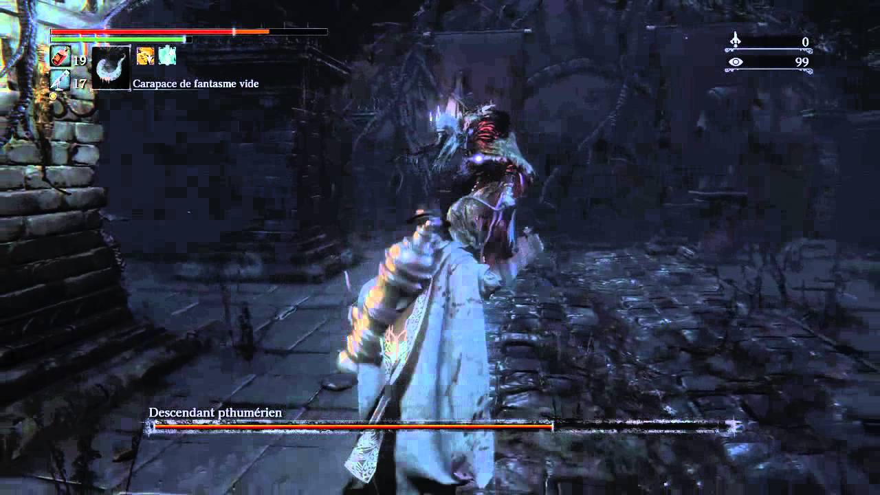 Bloodborne Pthumerian descendant Ihyll lvl5 1st boss - YouTube